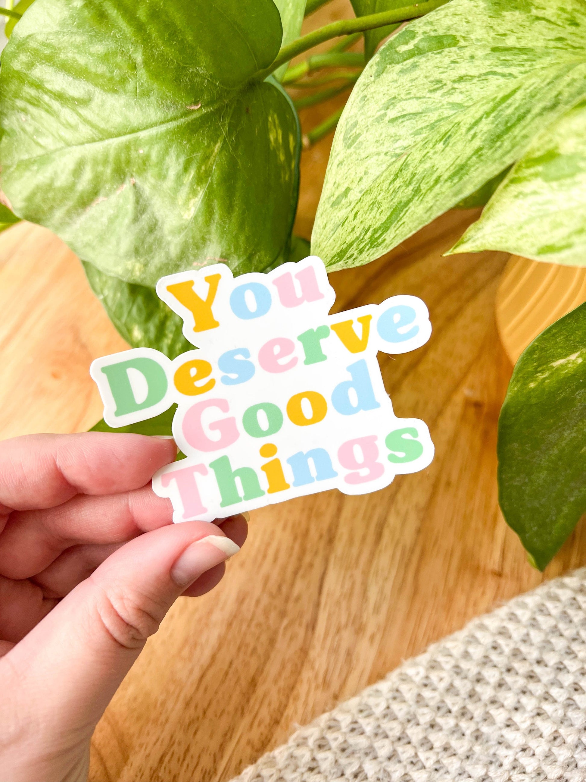 You Deserve Good Things Sticker – Palm Creative