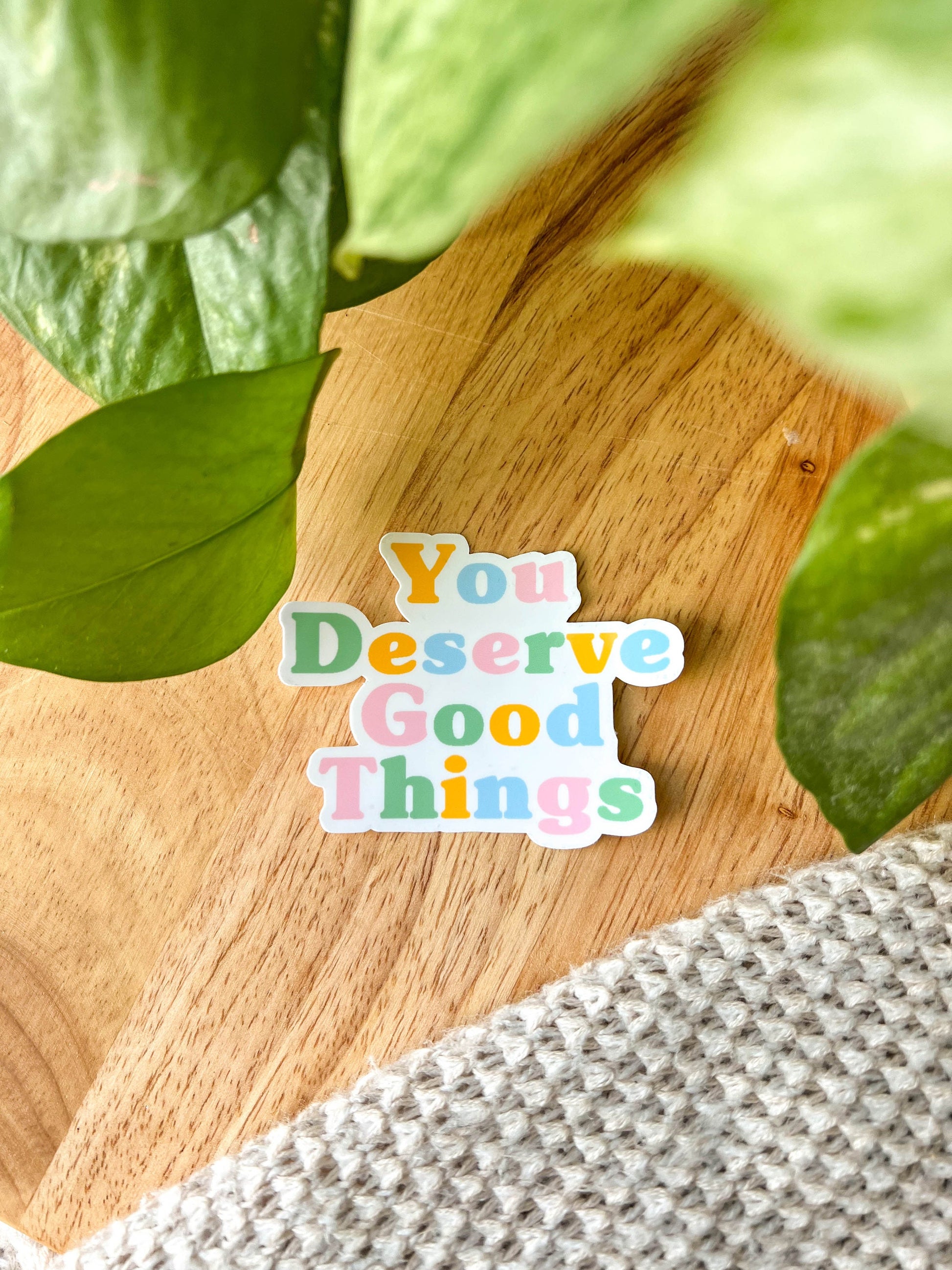 You Deserve Good Things Sticker – Palm Creative