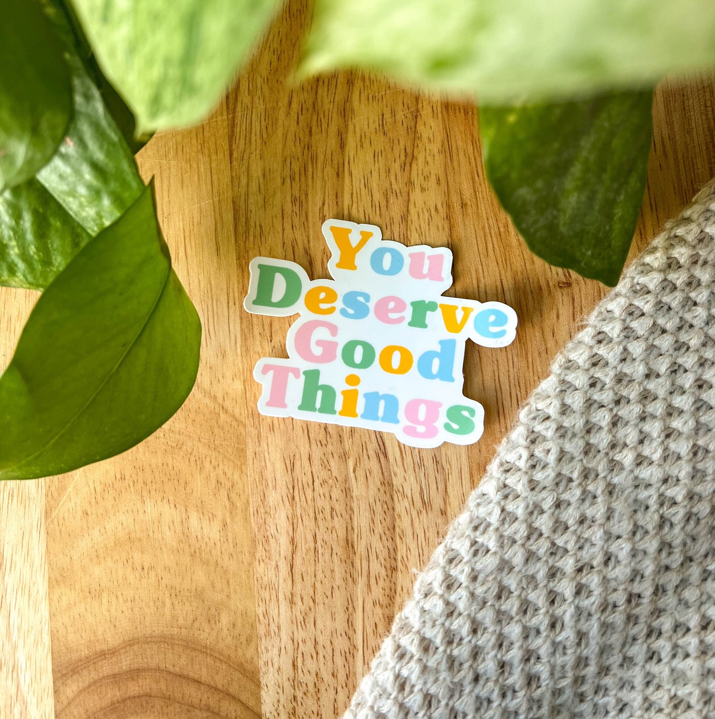 You Deserve Good Things Sticker – Palm Creative